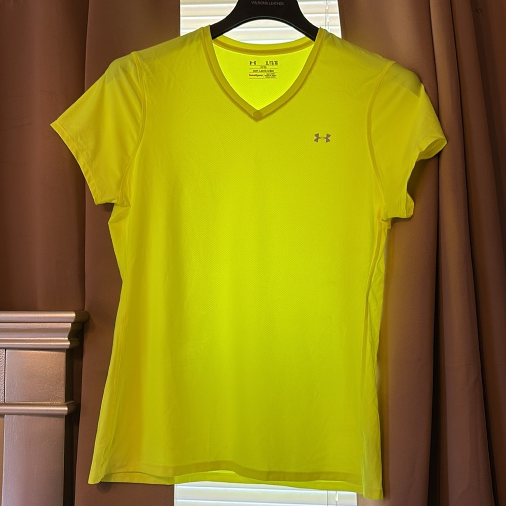 Neon Waffle Tee Yellow Under Armour Xl Fitted - Gem
